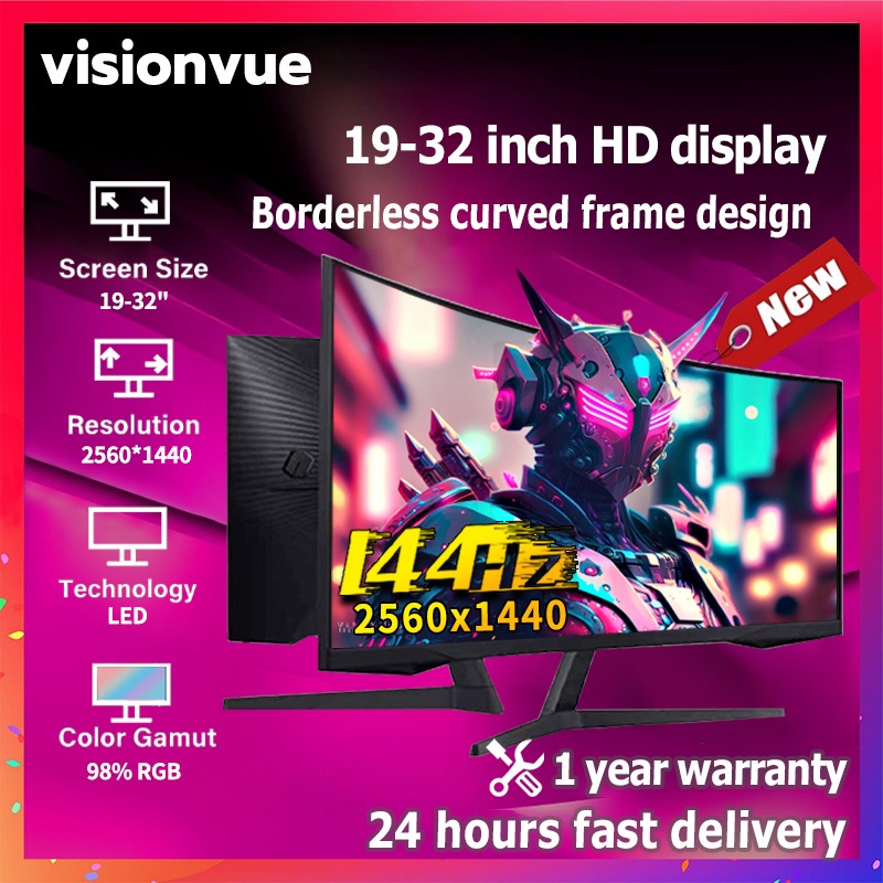 Visionvue PC Monitor24- 27 Inch IPS curved Gaming Monitor 75HZ 1080P 19 ...