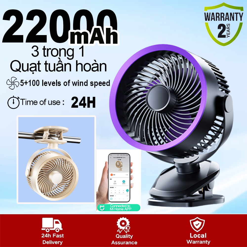 【24-hour delivery】kipas angin Wireless air circulation fan Wall Desktop Ultra Quiet usb wall fan ...