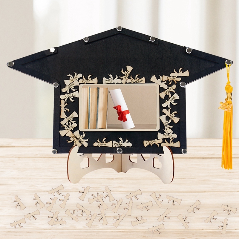 Wood Sign Decoration Black Graduate Signature Wood Sign 2025 Graduation ...