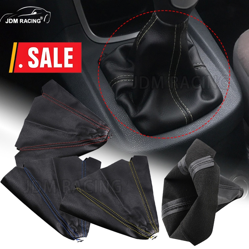 Universal JDM Car Gear Shift Knob Boot Cover Collar Leather Shifter ...
