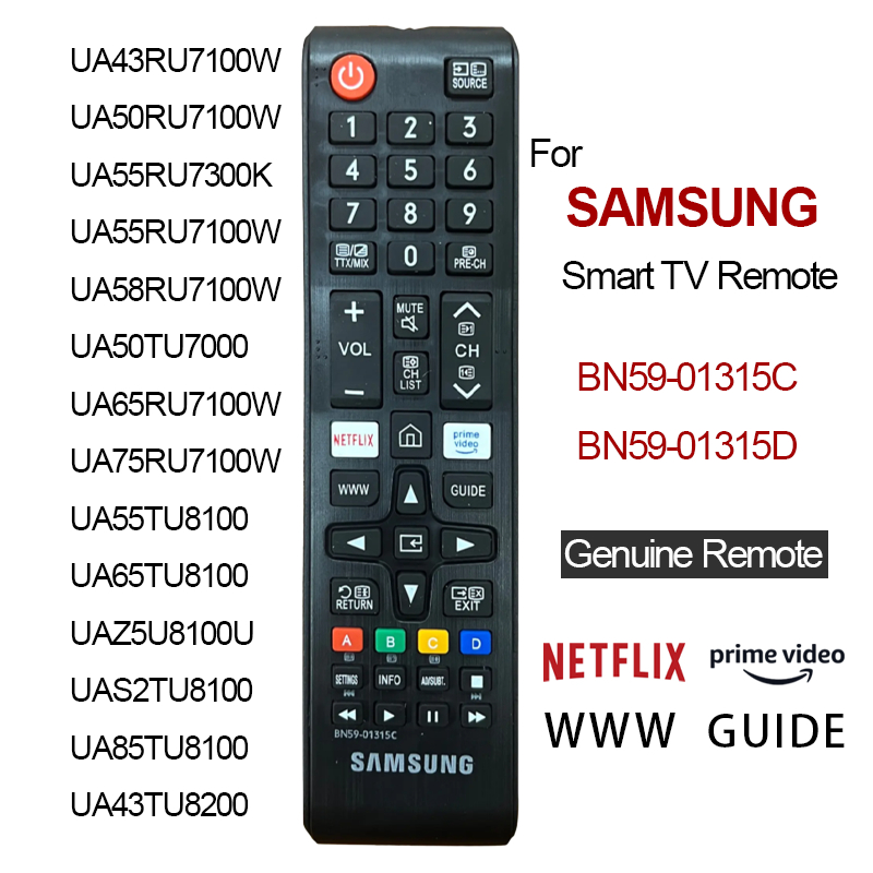 Universal Remote Control SAMSUNG LCD/LED/Smart TV Remote Control BN59-01315C BN59-01315D ...