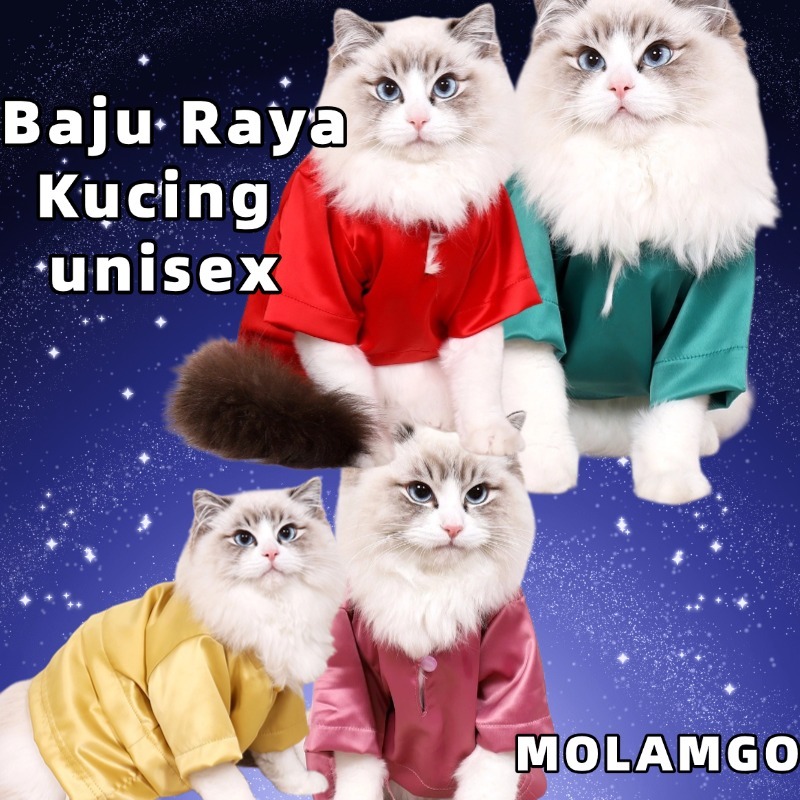 Raya clothes for male cats Baju Kurung Baju Raya Kucing Malay unisex ...