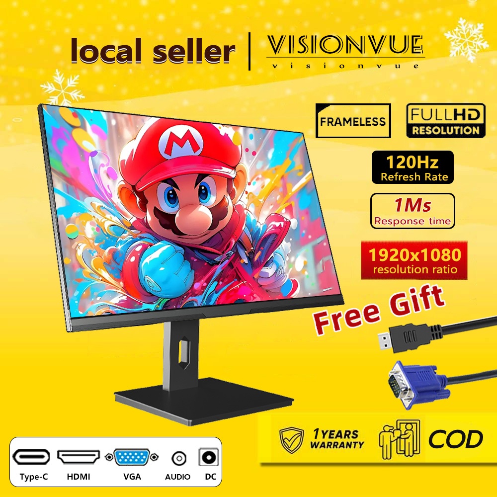 Visionvue Portable Gaming Monitor, 14/15.6inch 100% sRGB, 1080P FHD ...