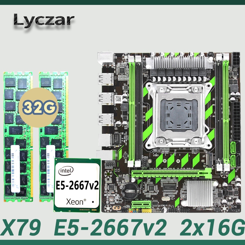 X79 Lyczar kit set Motherboard(X79)+CPU(E5-2667v2)+Memory(2x16G DDR3 1333 REG) | Shopee Malaysia