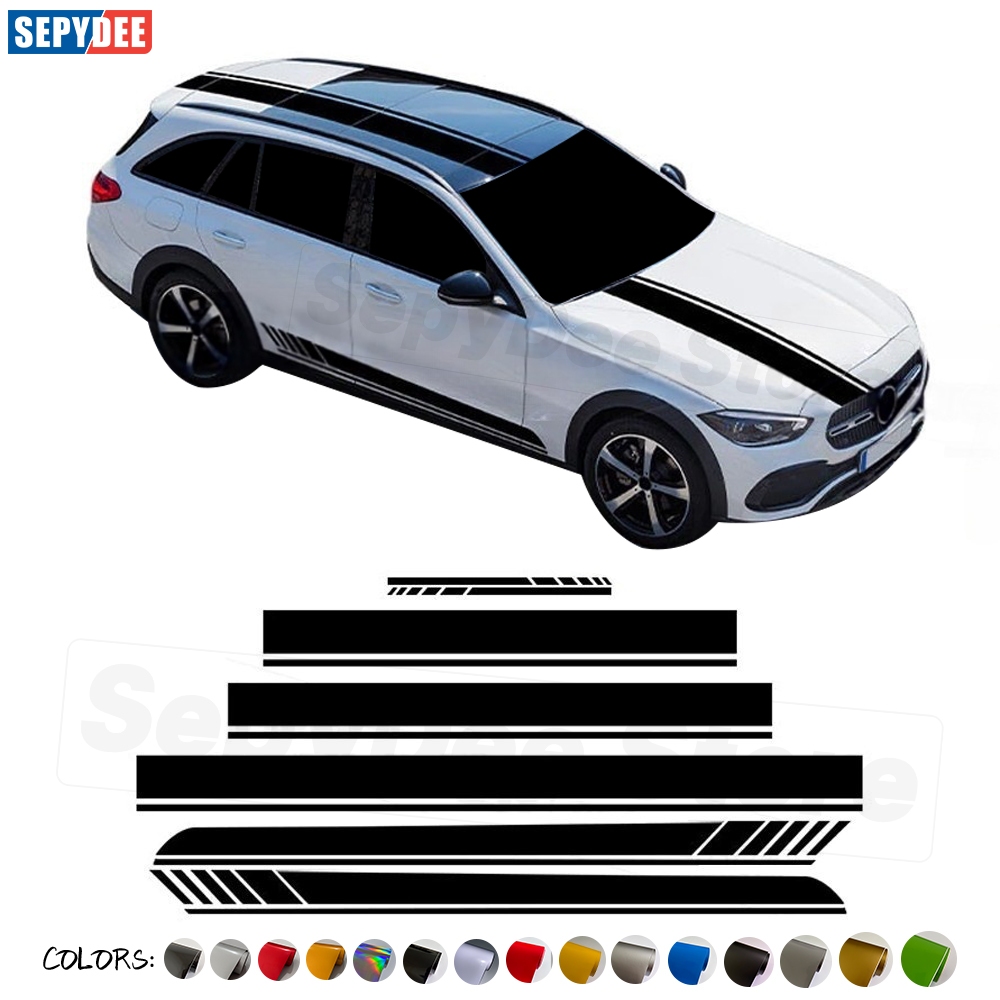 Edition 1 Stripes Sticker Door Side Body Graphics Decal For Mercedes ...