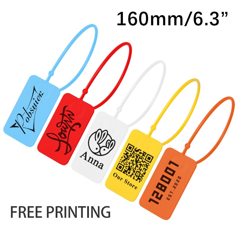 100Pcs Custom Print Hang Tags Label Disposable Plastic Garment Retail ...