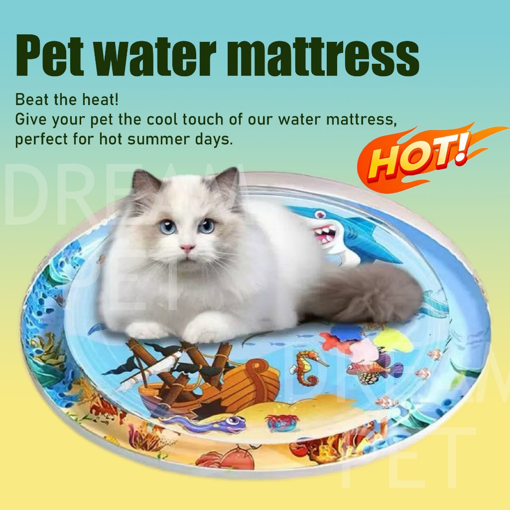 Cooling Water Bed Mat for Cats and Dogs, Inflatable and Water-Filled ...