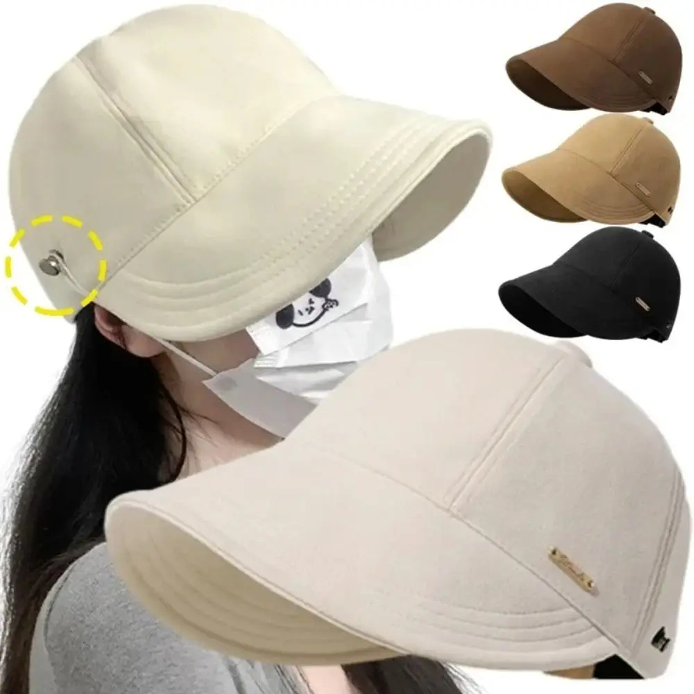 Outdoor Windproof Sun Hat - Woolen Gold Label Wide Brim Bucket Caps ...
