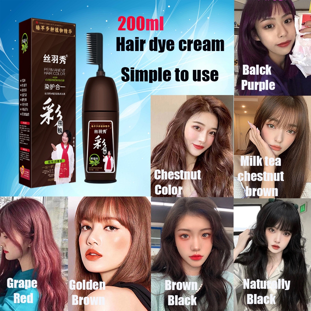 Pewarna rambut halal ️200ml/400ml Hair Color Dye Rambut Color Hair Dye ...