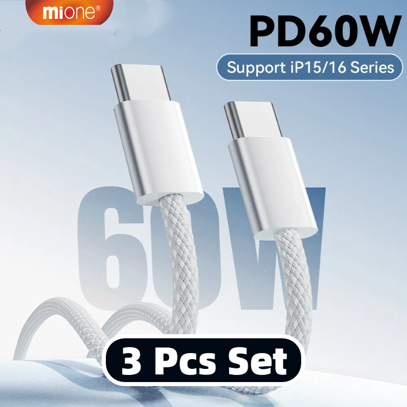 Mione 60W PD Charger Cable USB C To Type C Android Fast Charging PD For ...