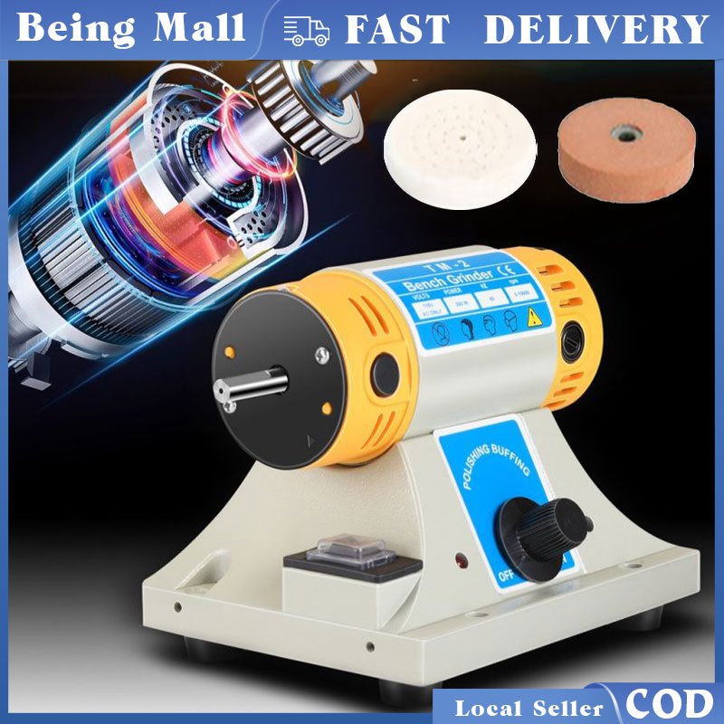 TM-2 Jewellery Gemstone Polishing Buffer Bench Lathe Polisher Machine ...