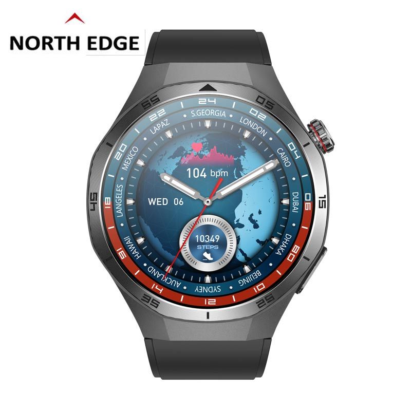 North EDGE ET456 Healthy Smart Watch 1.56 Inch AMOLED Screen ECG Micro-Physical Inspection IP68 ...