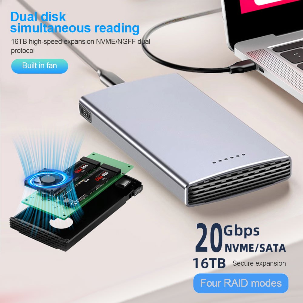 D27 Dual-Disk 20G/RAID Array Type, Dual-protocol NVME NGFF Solid-State ...