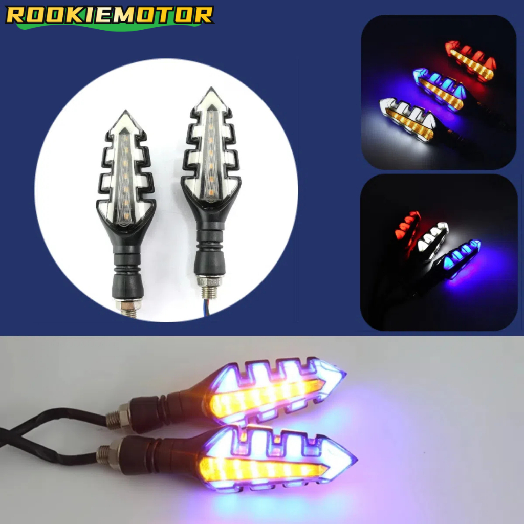 Universal Motorcycle Modification Modification Flowing Turn Signals 12V ...