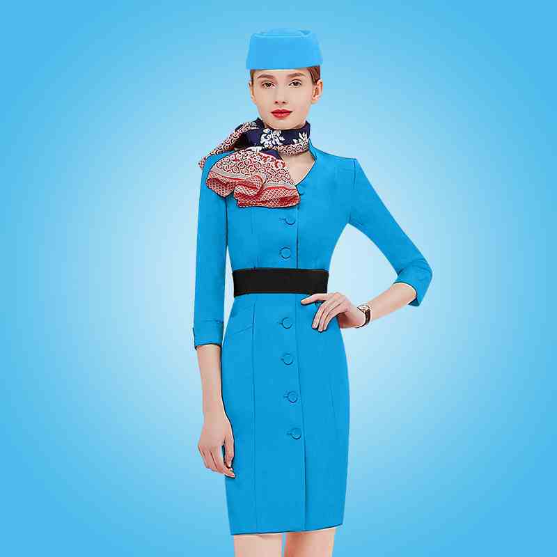 East Airlines Stewardess Uniform Professional Suit Front Desk Workwear ...