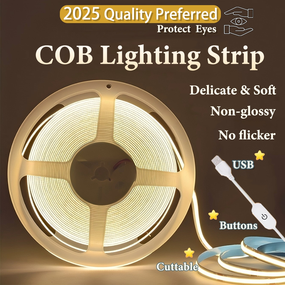 COB Light Strip Self-adhesive Low Voltage 24V LED Flexible Strip Light ...