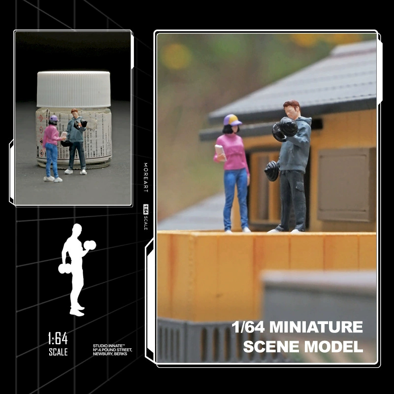 1/64 Athletes Sports People Motion Exercise Miniature Diorama Figures ...