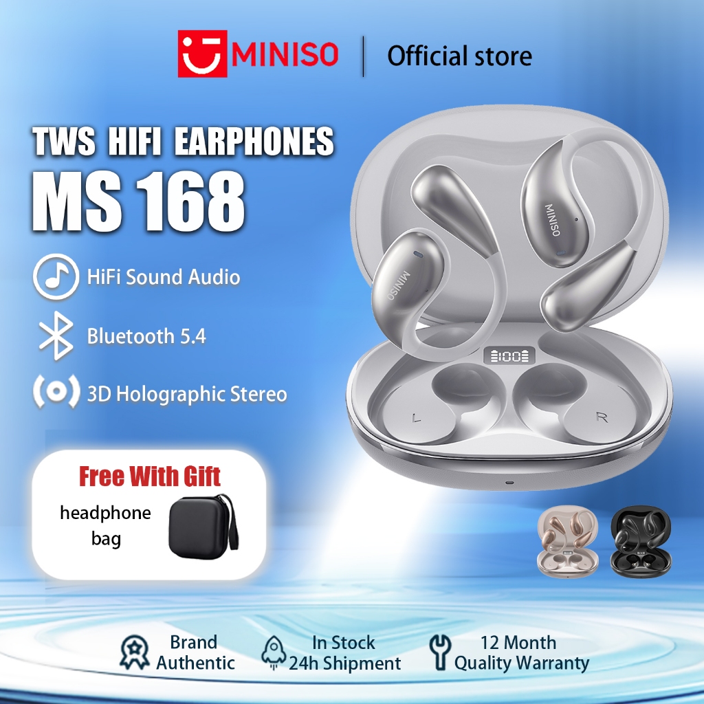 MINISO MS168 Bluetooth Headphones Open-Back Headphones Bluetooth 5.4 ...