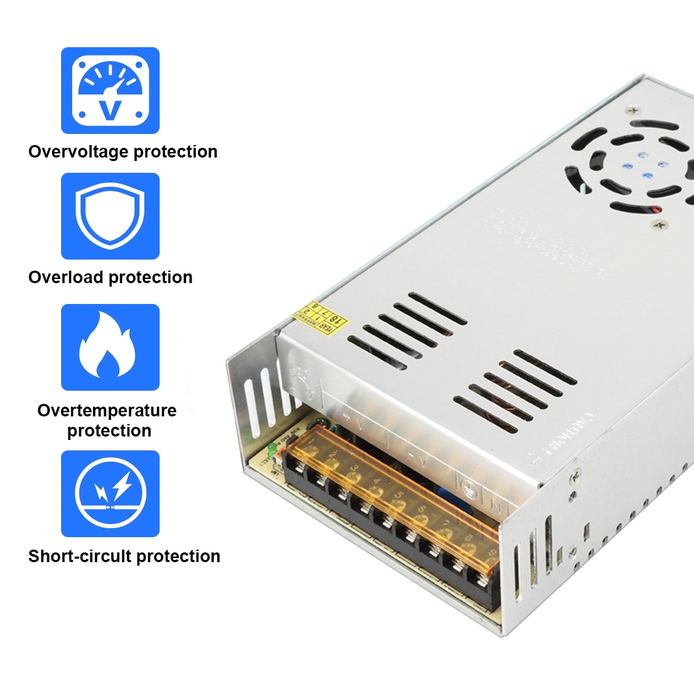 Switch Power Switch Power Supply 24V 20A 500W 12V 33A 400W (Silver) Watt Suitable for Closed ...