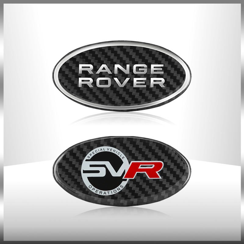 Carbon Fibre Car Grille Sticker SVR Logo Emblem Auto Styling Badge ...