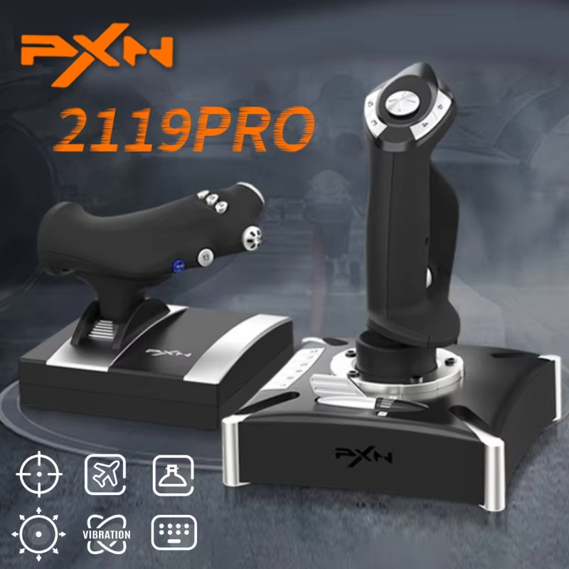 PXN 2119 PRO Flight Gamepad Simulator Adjustable Throttle Joystick 8 ...