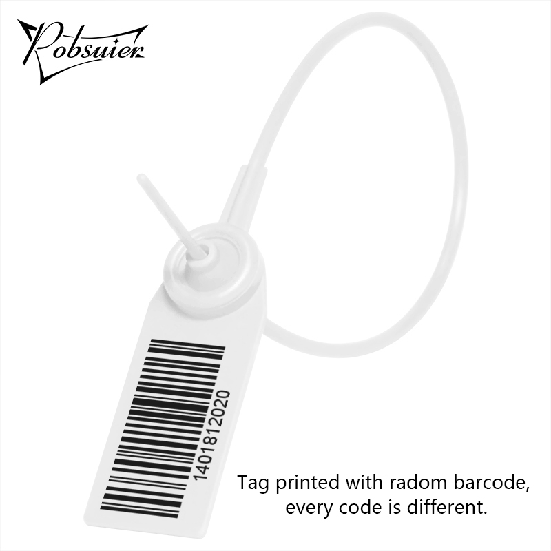 100Pcs Plastic Bar Code Labels Disposable Adjustable Security Seals ...