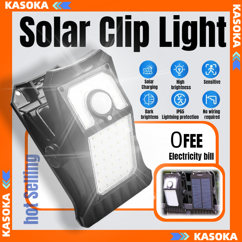 Solar outdoor light portable LED Solar clip light, camping courtyard ...