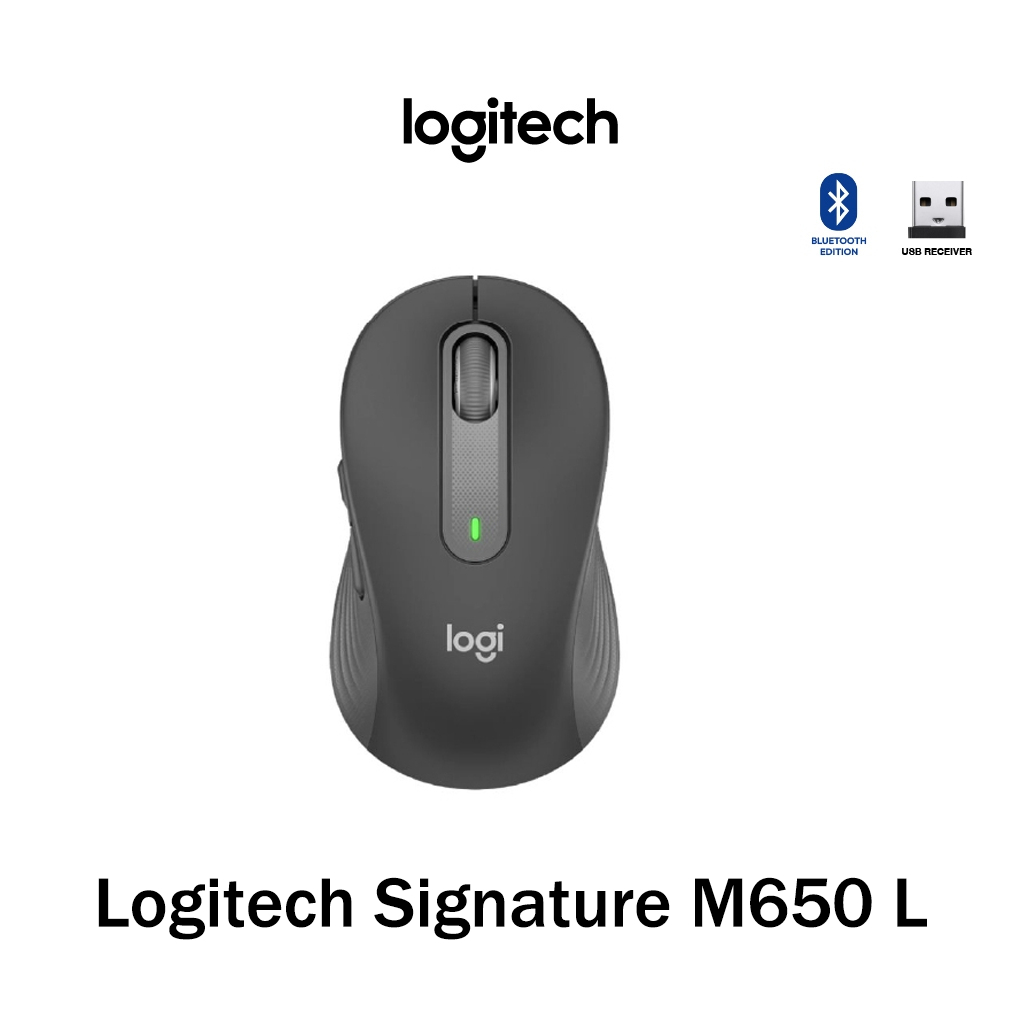 LOGITECH SIGNATURE M650 L Quiet, Suitable for All Hand Types, Two-Way ...