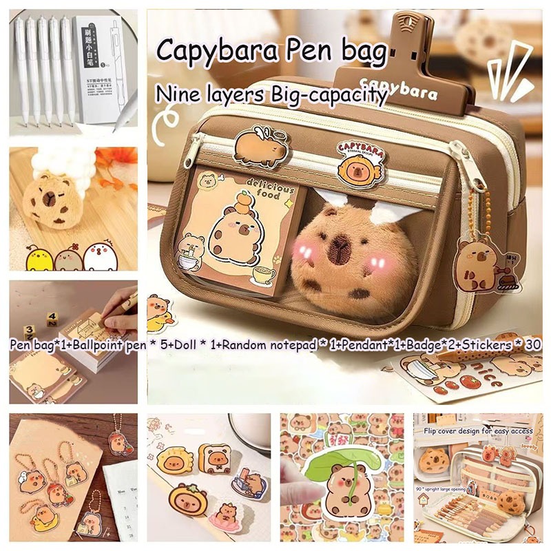 41PCS Capybara Pencil Case Capybara Gift Set Capybara Stationery Set ...