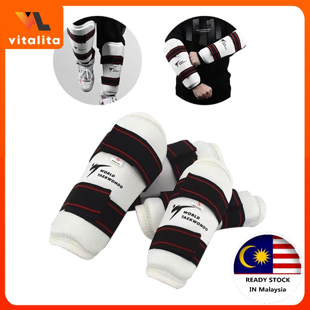 （Set of 4）Taekwondo guards knee guard lutut support gear Shin pad ...