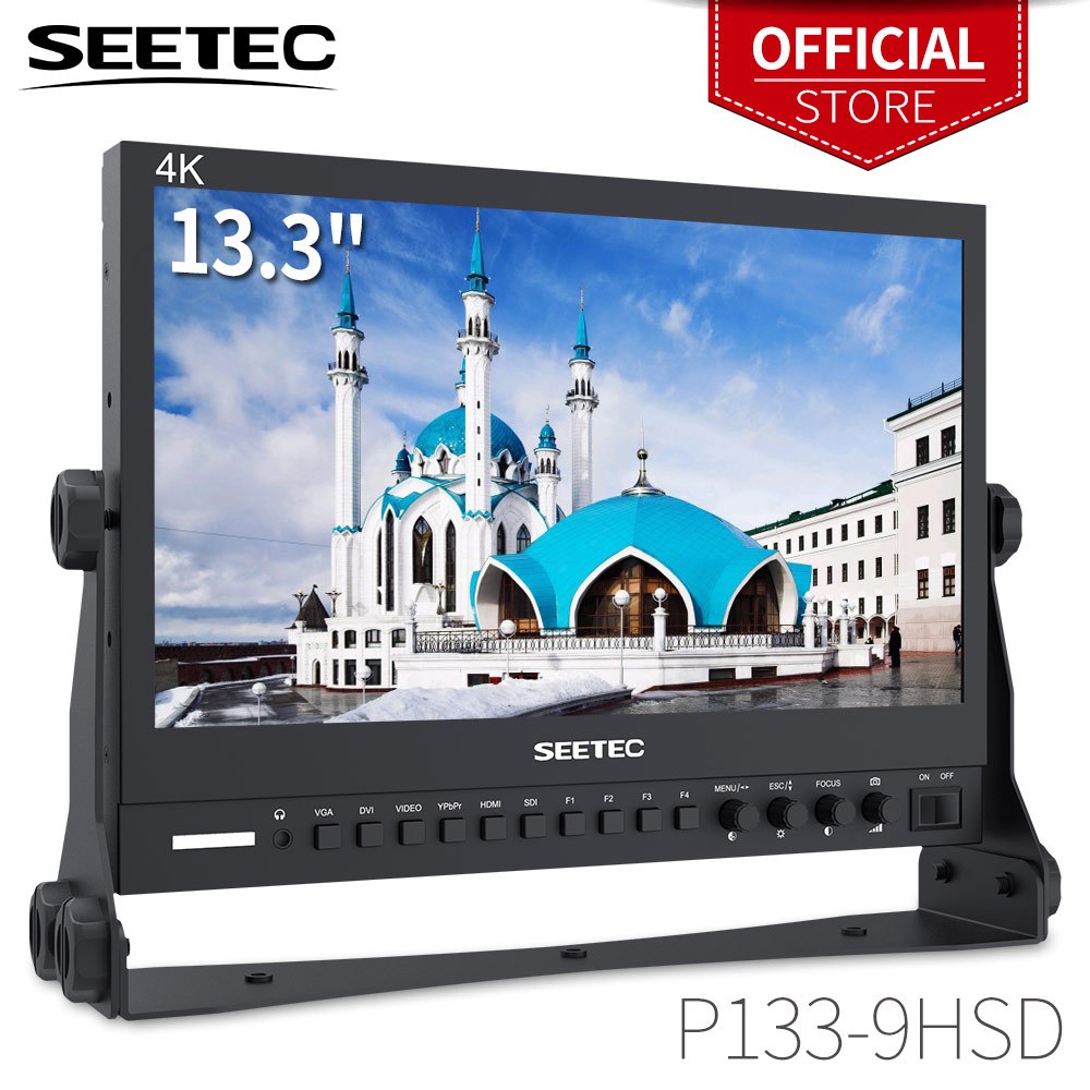 SEETEC P133-9HSD 13.3 Inch Camera Monitor Pro Broadcast 4K Ultra HD 1920x1080 Field Video LCD ...