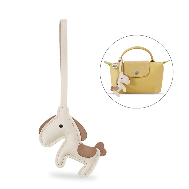 Cute Pony PU Leather Bag Charm Keychain - Adjustable Rope for Handbag ...