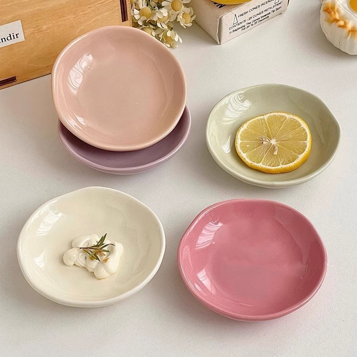 Cut Ceramic Seasoning Dish Set - Mini Soy Sauce Dipping Bowls for Sushi ...