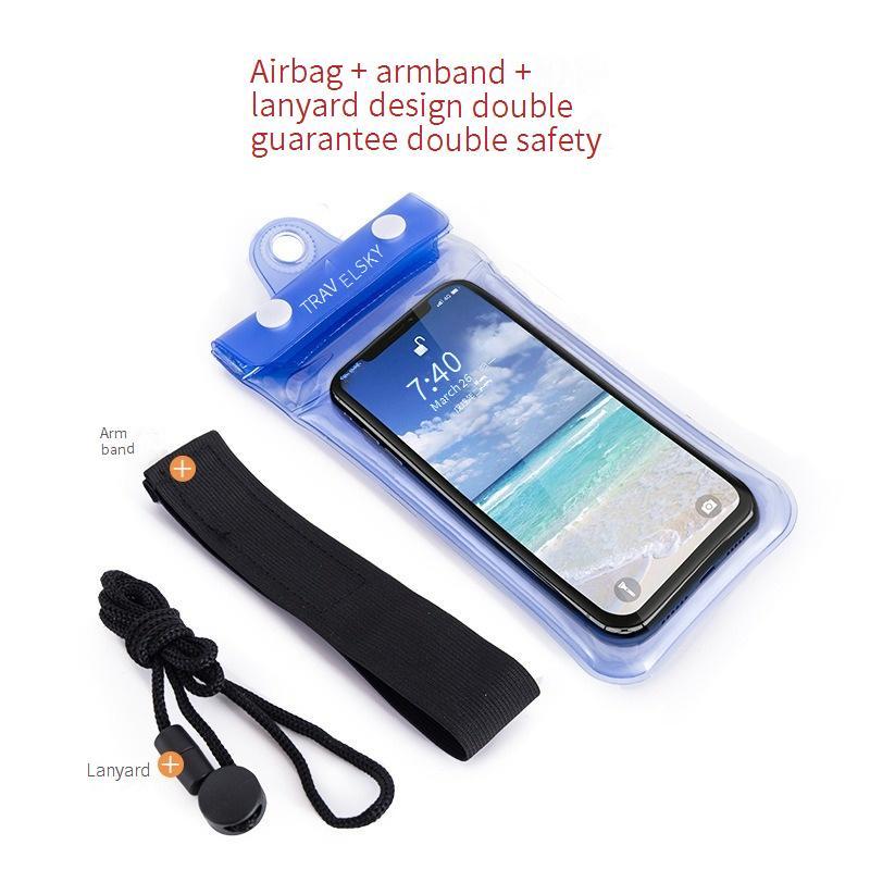 Outdoor Sports Swimming 7-inch Airbag Mobile Phone Waterproof Bag Touch ...