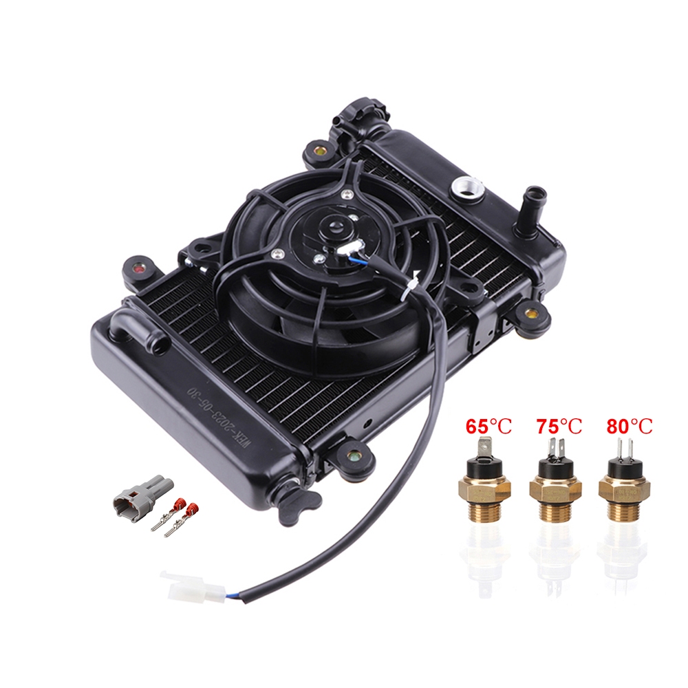 150cc 200cc 250cc Water Cooling Engine Radiator Cooler 12V Electric Fan ...