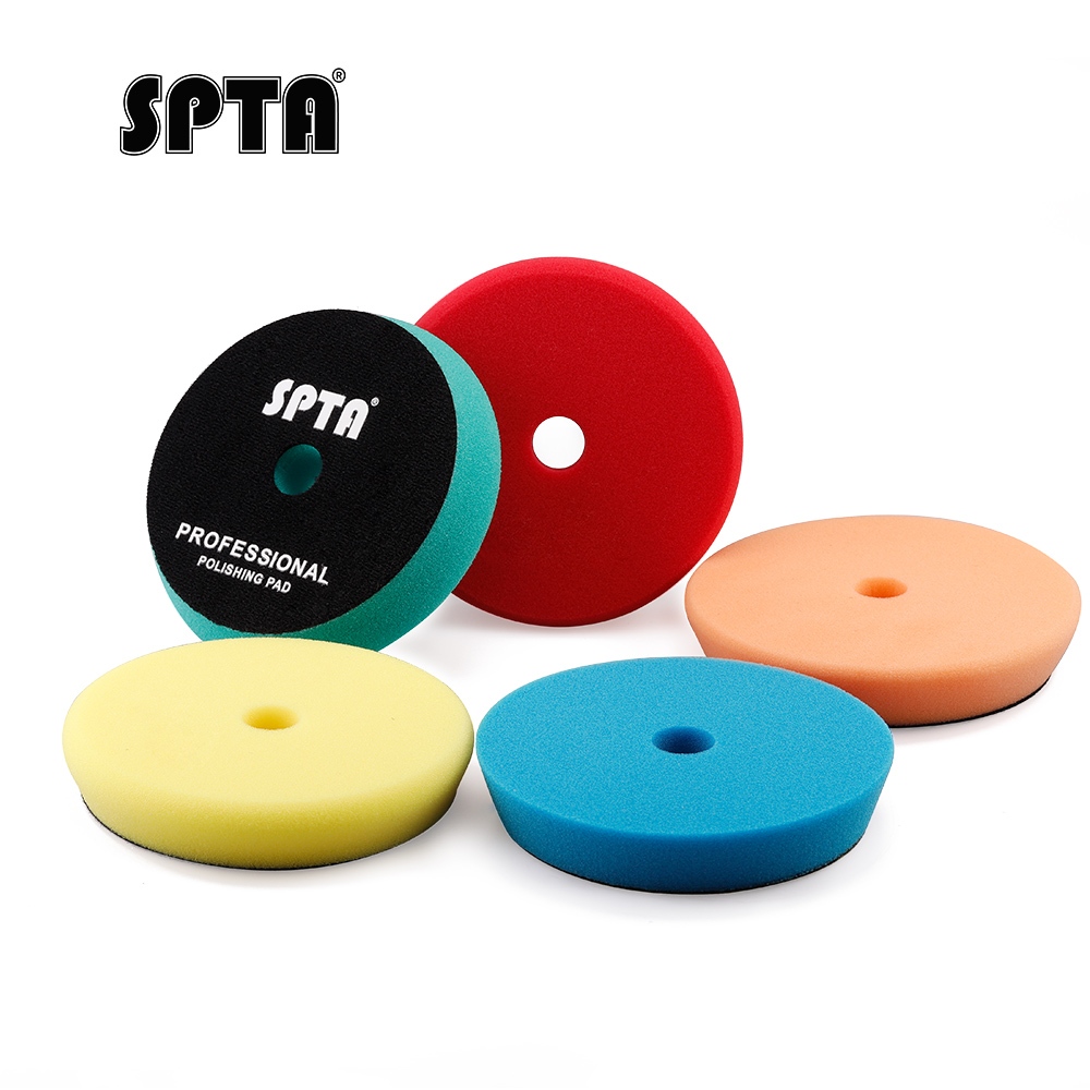 SPTA 3"(80mm)/5"(125mm)/6"(150mm) Flat Car Buffing Polishing Pads For ...