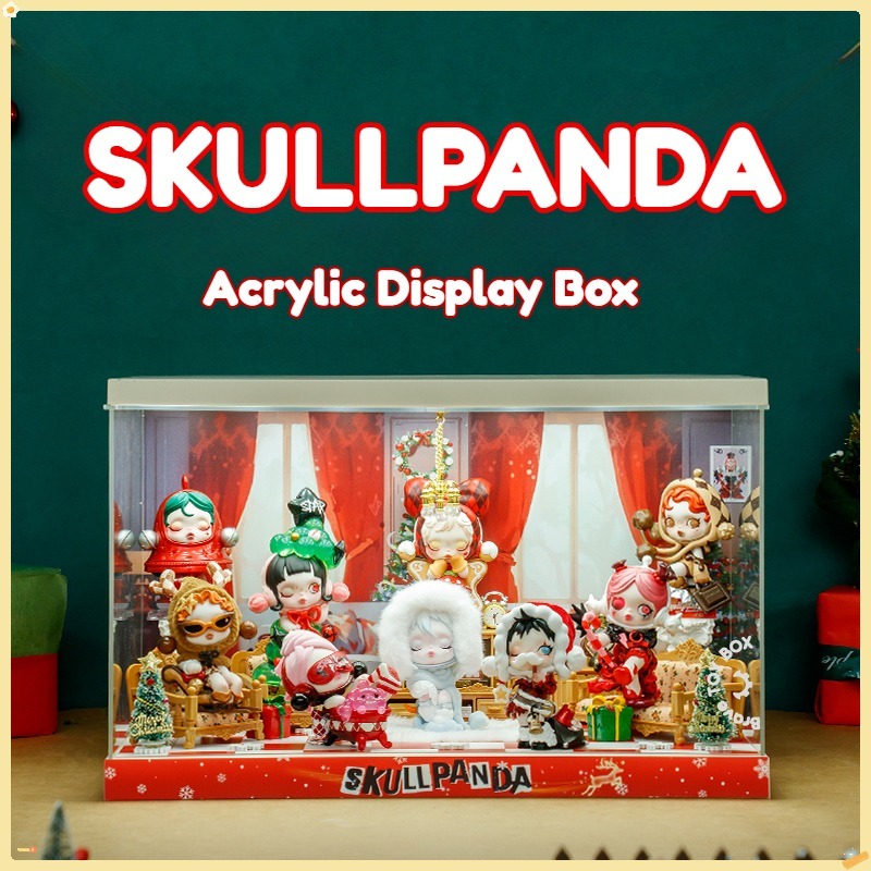 Popmart Display Box Acrylic Display Box SKULLPANDA Christmas Scene ...