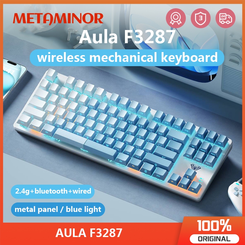 Aula F3287 Tri-mode Mechanical Keyboard Wireless Bluetooth Gaming ...