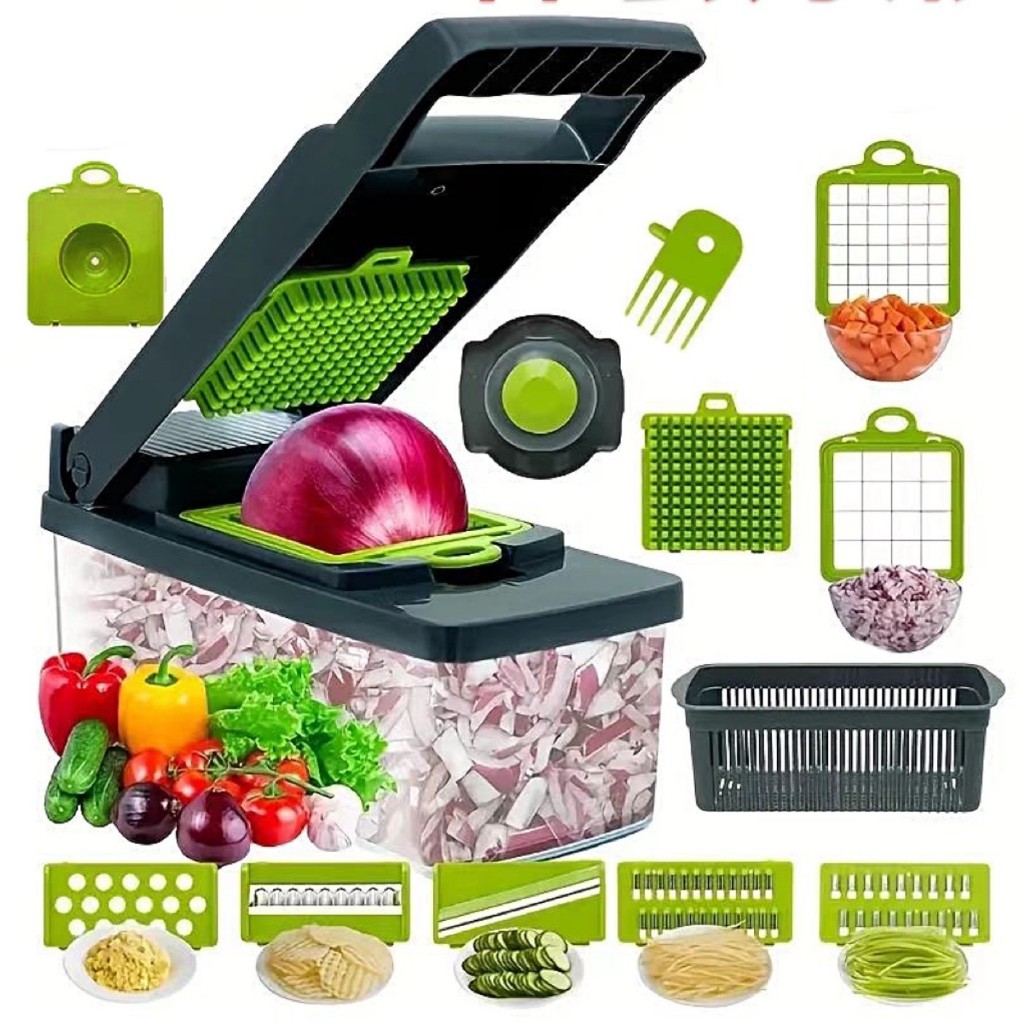 Vegetable Chopper,Food Chopper,Pro 14 or 16 in1 Multifunctional Onion ...