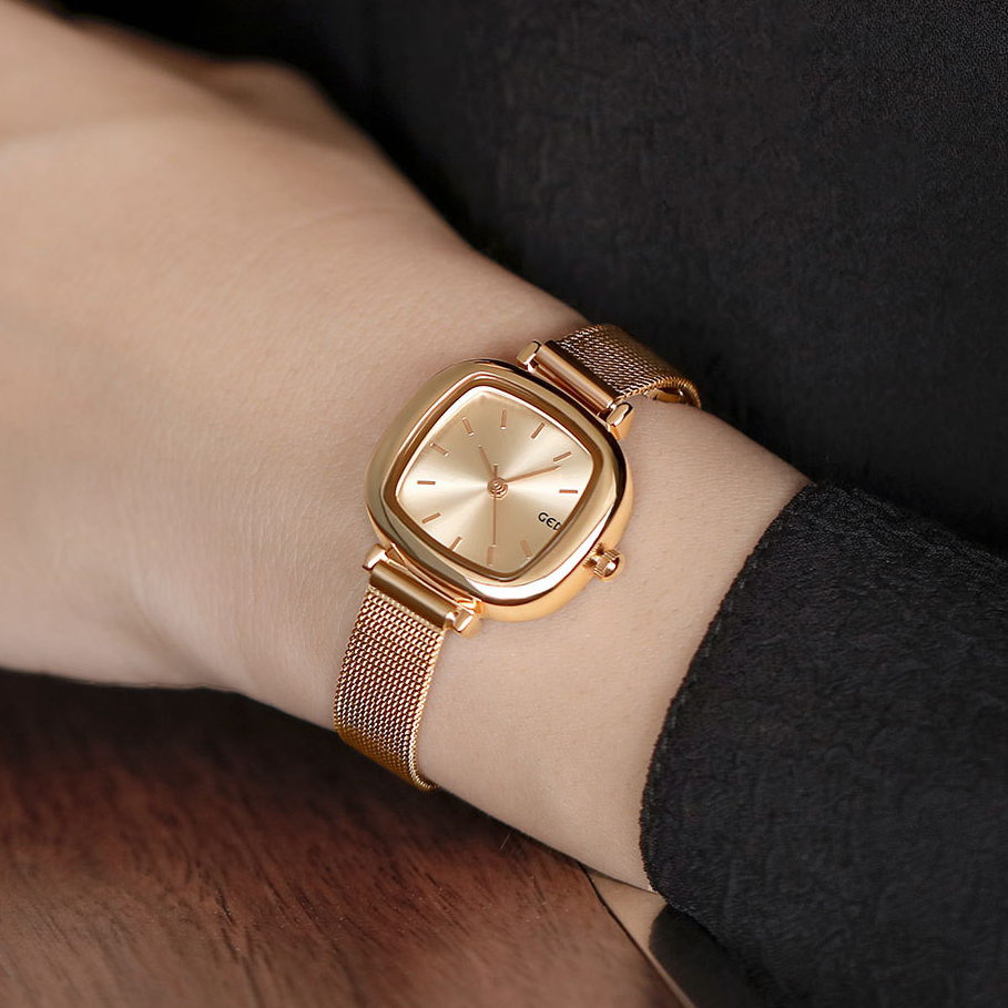 Gedi 13011 Simple Trendy Quartz Watch Mesh with Classy Ladies Watch ...