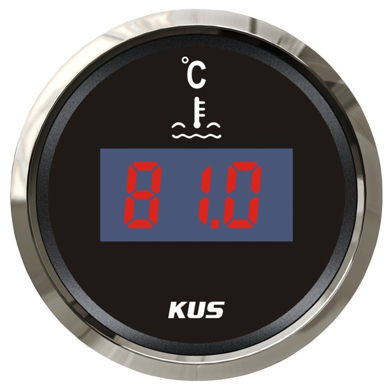 KUS 25~120℃ Display Digital Water Temperature Gauges 52mm Black Water ...