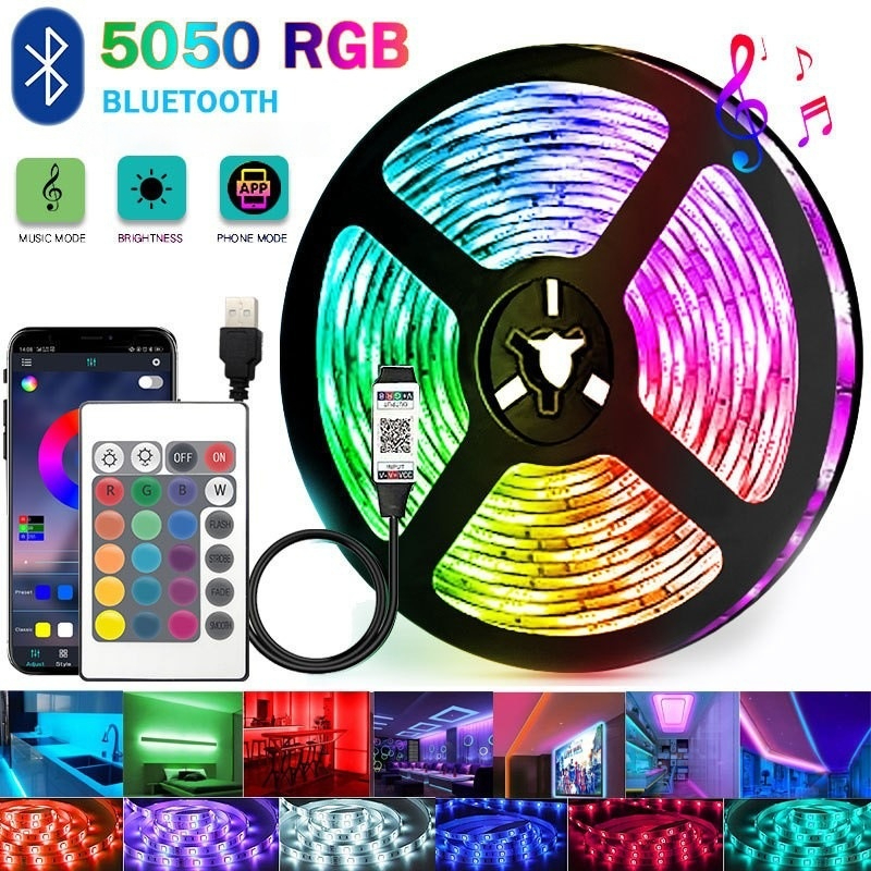 LED light strip, Bluetooth remote control, RGB intelligent dimming ...