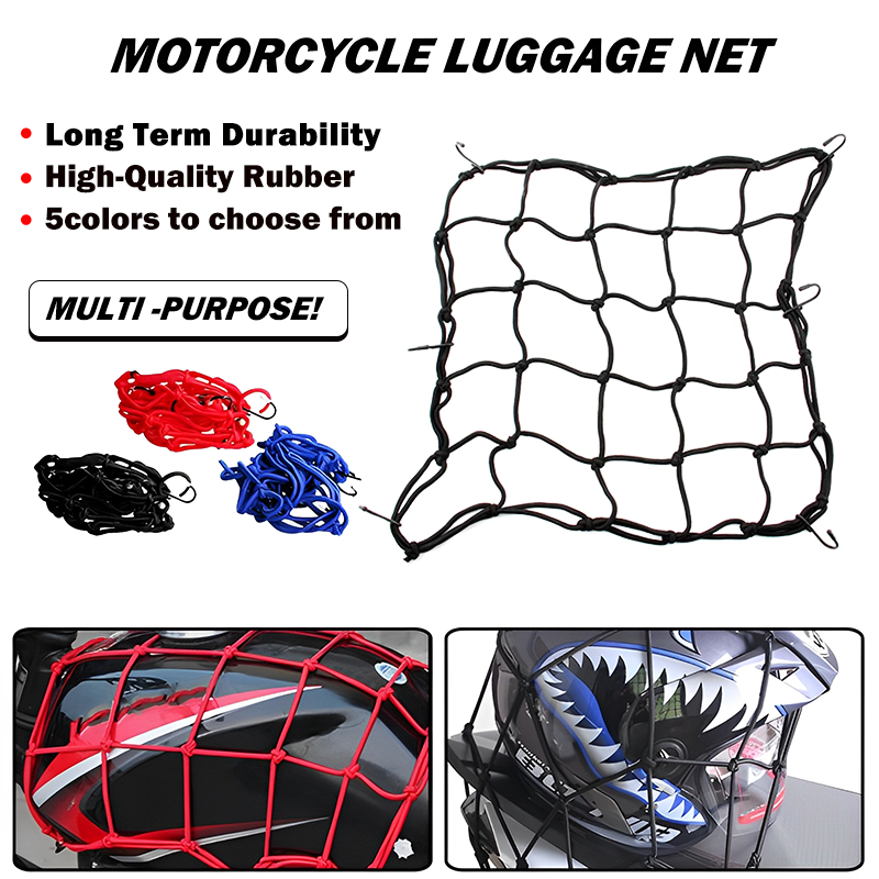 Motorcycle Net Cargo Net Flexi Helmet Net Stretchable Cord Motor Bag ...