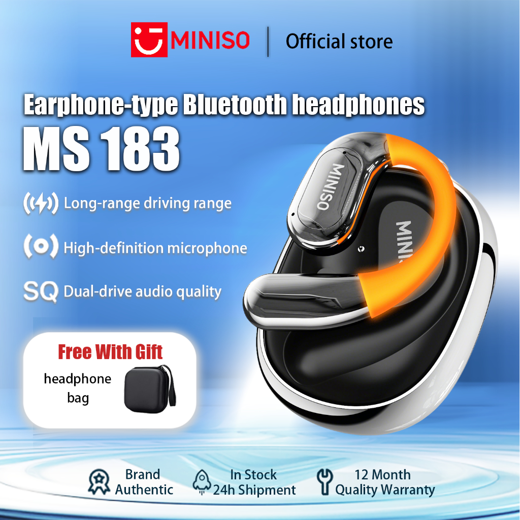 MINISO MS183 Smart Real-time AI Translation Wireless Bluetooth Earbuds Wireless Headphones OWS ...