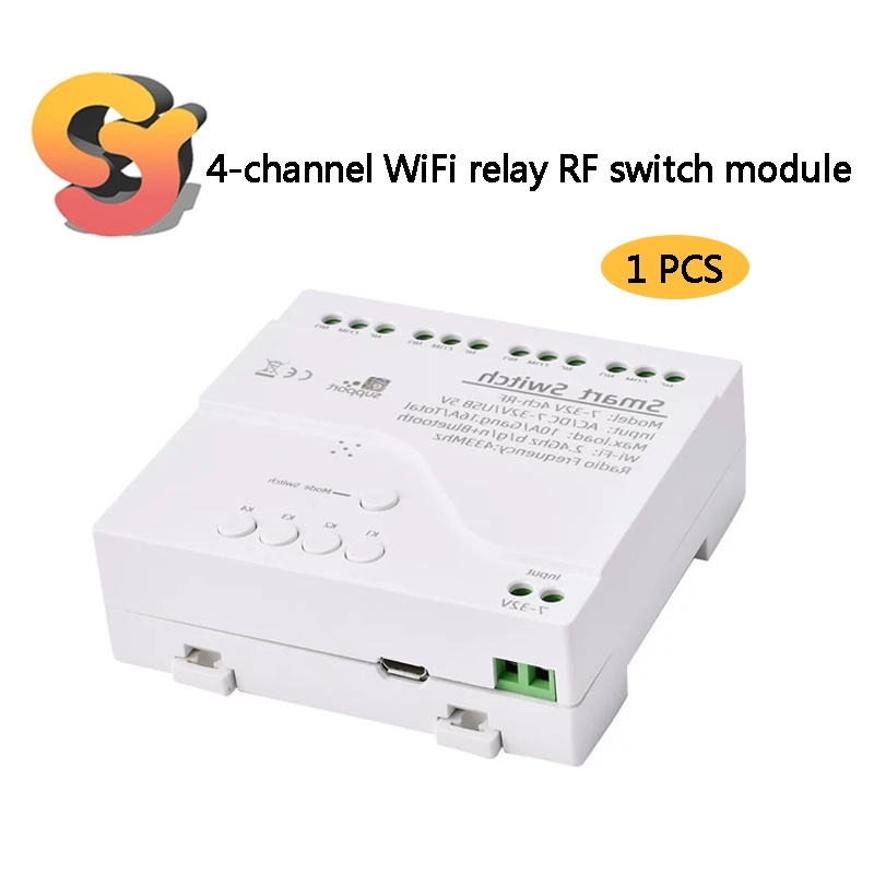 [Ready Stock Supply] 4-Channel WiFi Relay RF Switch Module 433MHZ ...