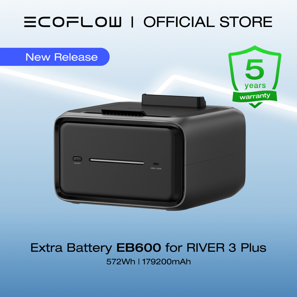 EcoFlow Extra Battery EB600 for River 3 Plus Expansion LiFePO4 (LFP ...