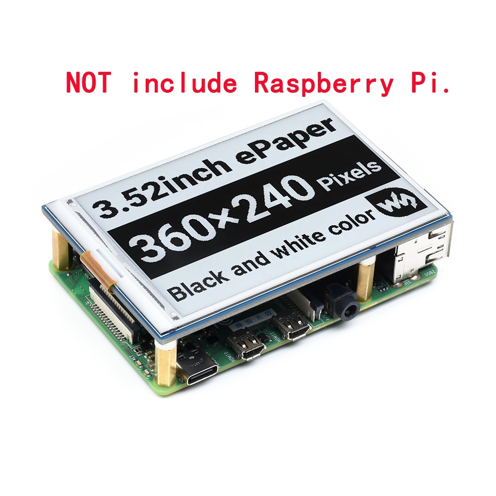 3.52inch E-ink E-Paper Display Screen HAT Starter Kit for RPI RasPi ...
