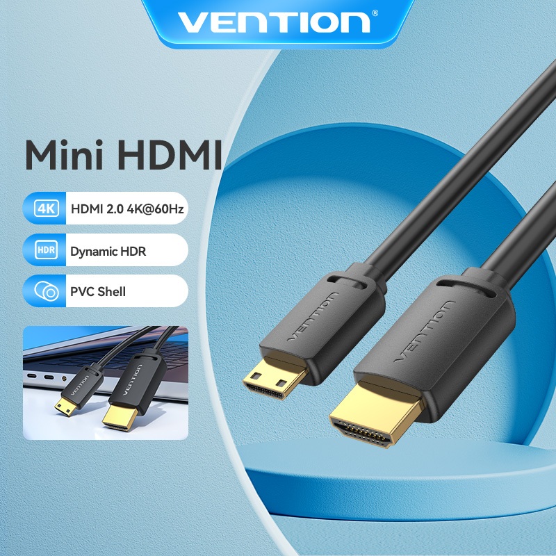 Vention Mini HDMI Male to HDMI Male 4K 60HZ HD Cable HDMI 2.0 Cable For ...