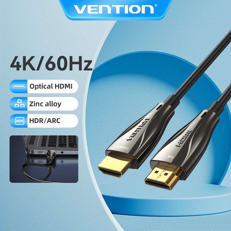 Vention HDMI Cable Fiber Optical HDMI 2.0 4K 60Hz Supports 18Gbps ARC ...