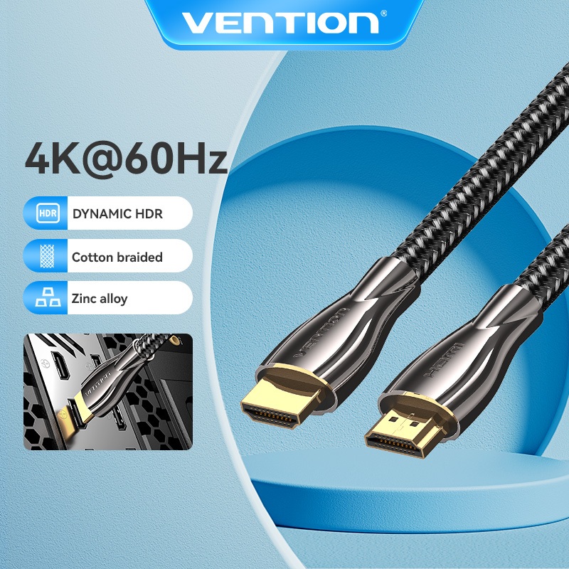 Vention Alloy HDMI Male To Male HD Cable 4K 60Hz 18Gbps HDCP2.2 HDR ...